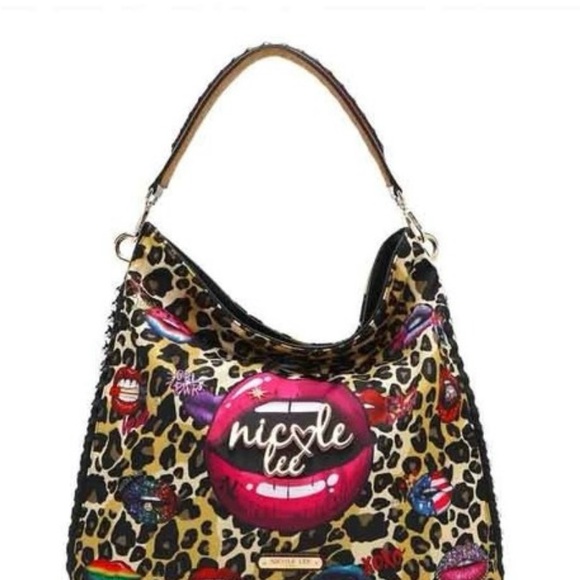 Nicole Lee | Bags | Kiss Me Satchel Nicole Lee Leopard Print Womens Bag ...